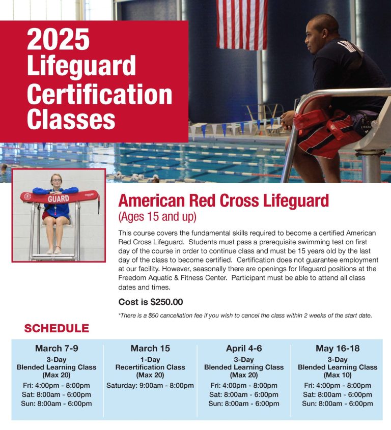 Lifeguard and Safety Courses - Freedom Center